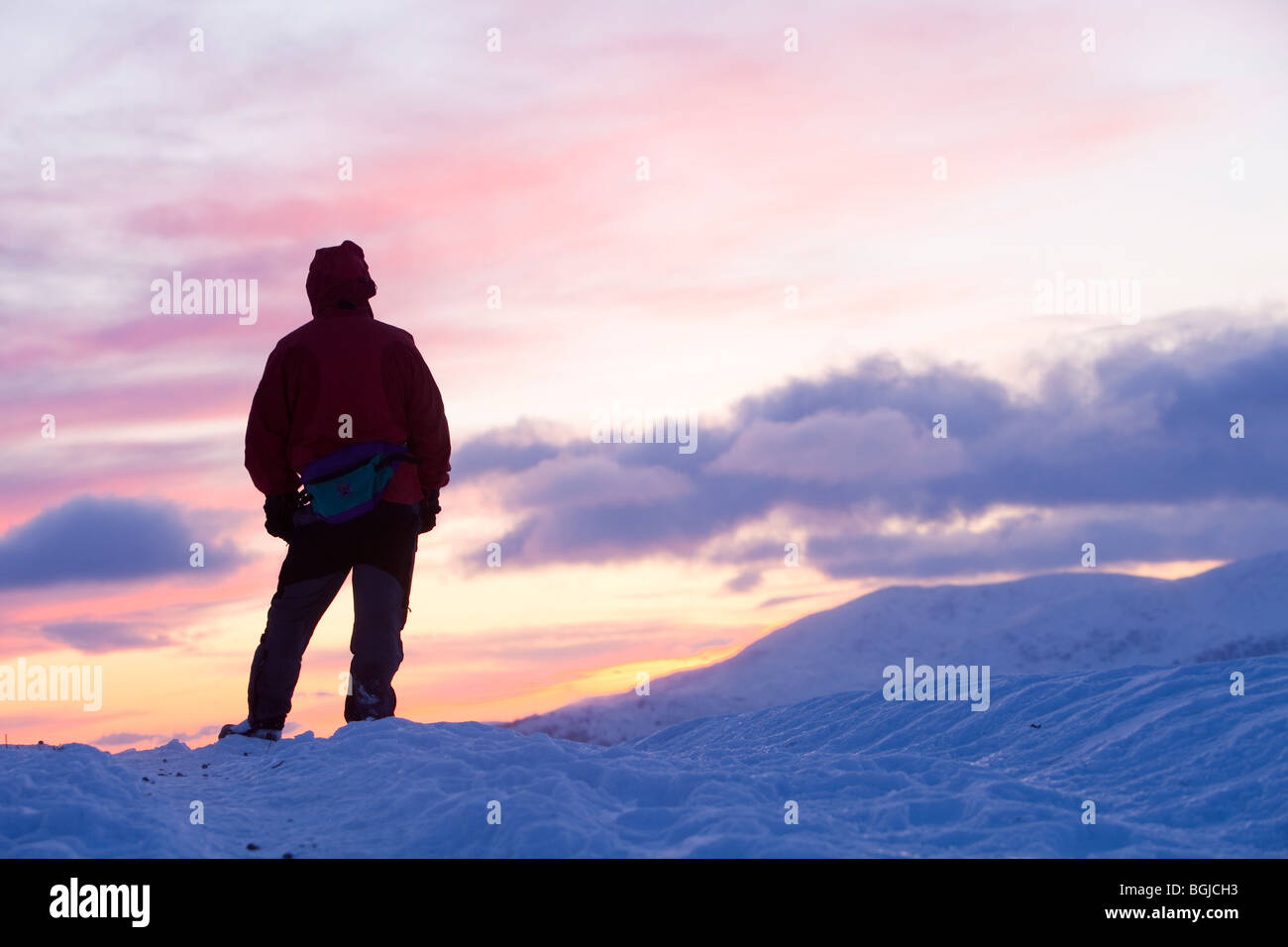 Ambleside Winter Walker Snow High Resolution Stock Photography and ...