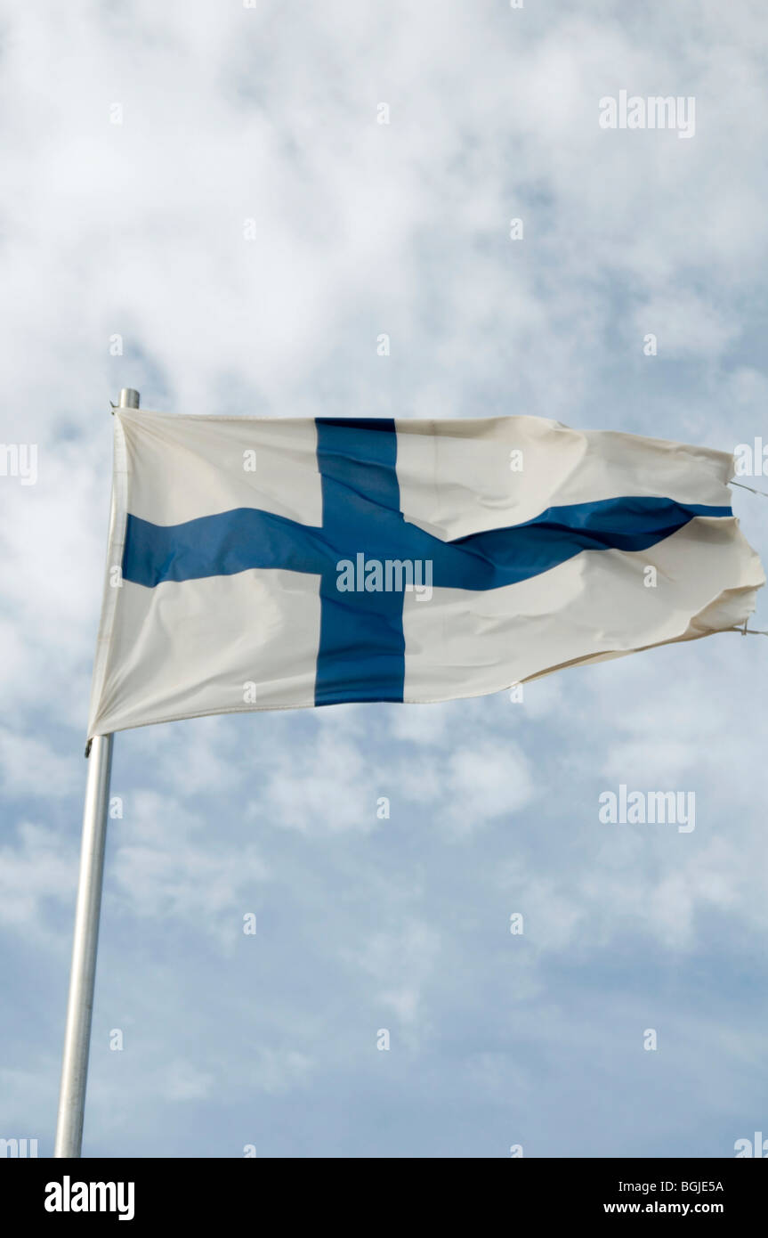 finnish soumi finland flag flags pole national identity flutter ...