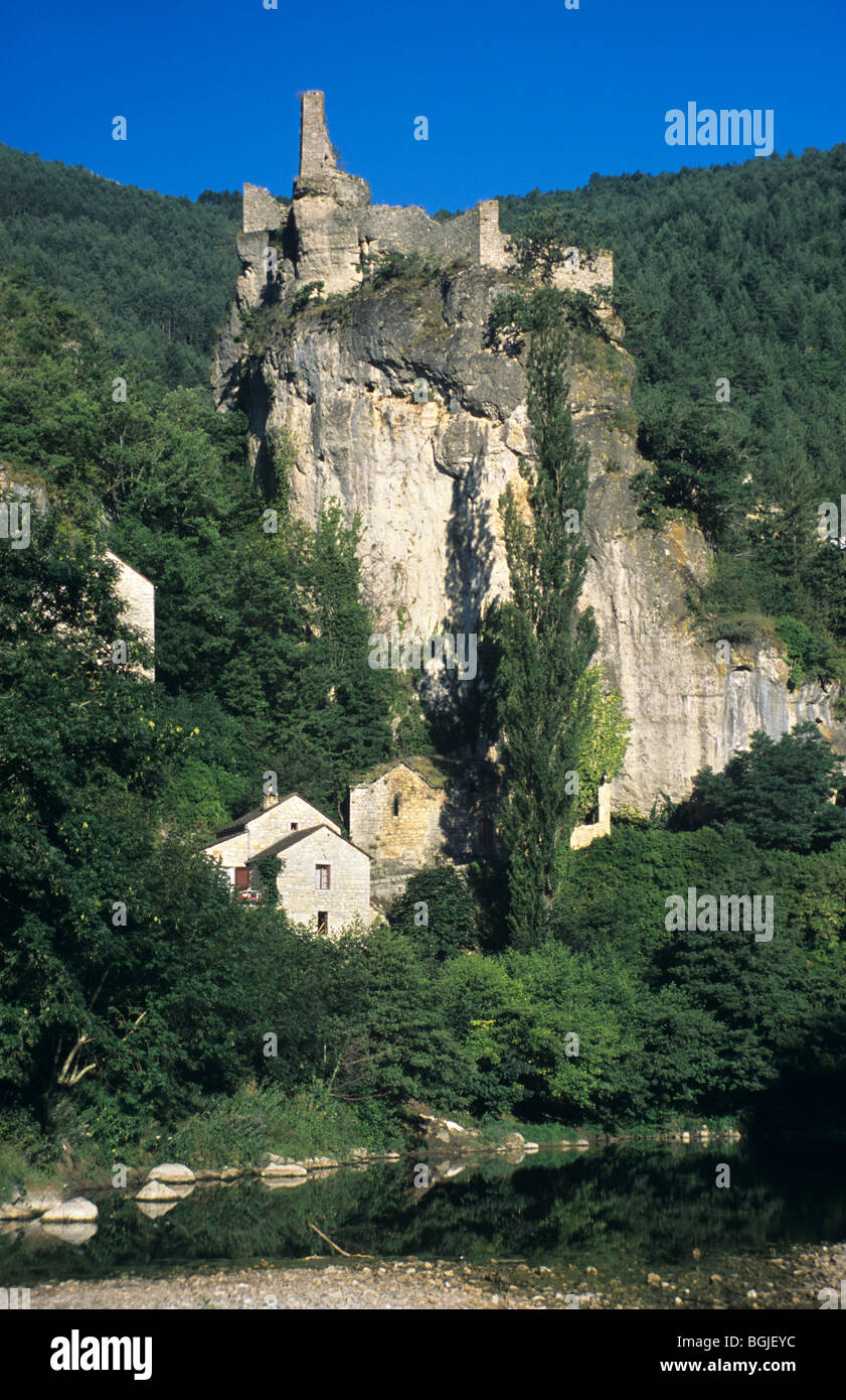 Castelbouc, Ruined Medieval Castle & Village, Tarn Gorge, Gorges or ...