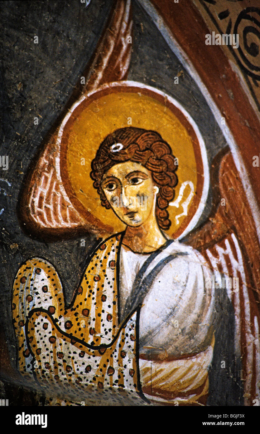 Angel, Byzantine frescoes (11th century), UNESCO heritage object ...