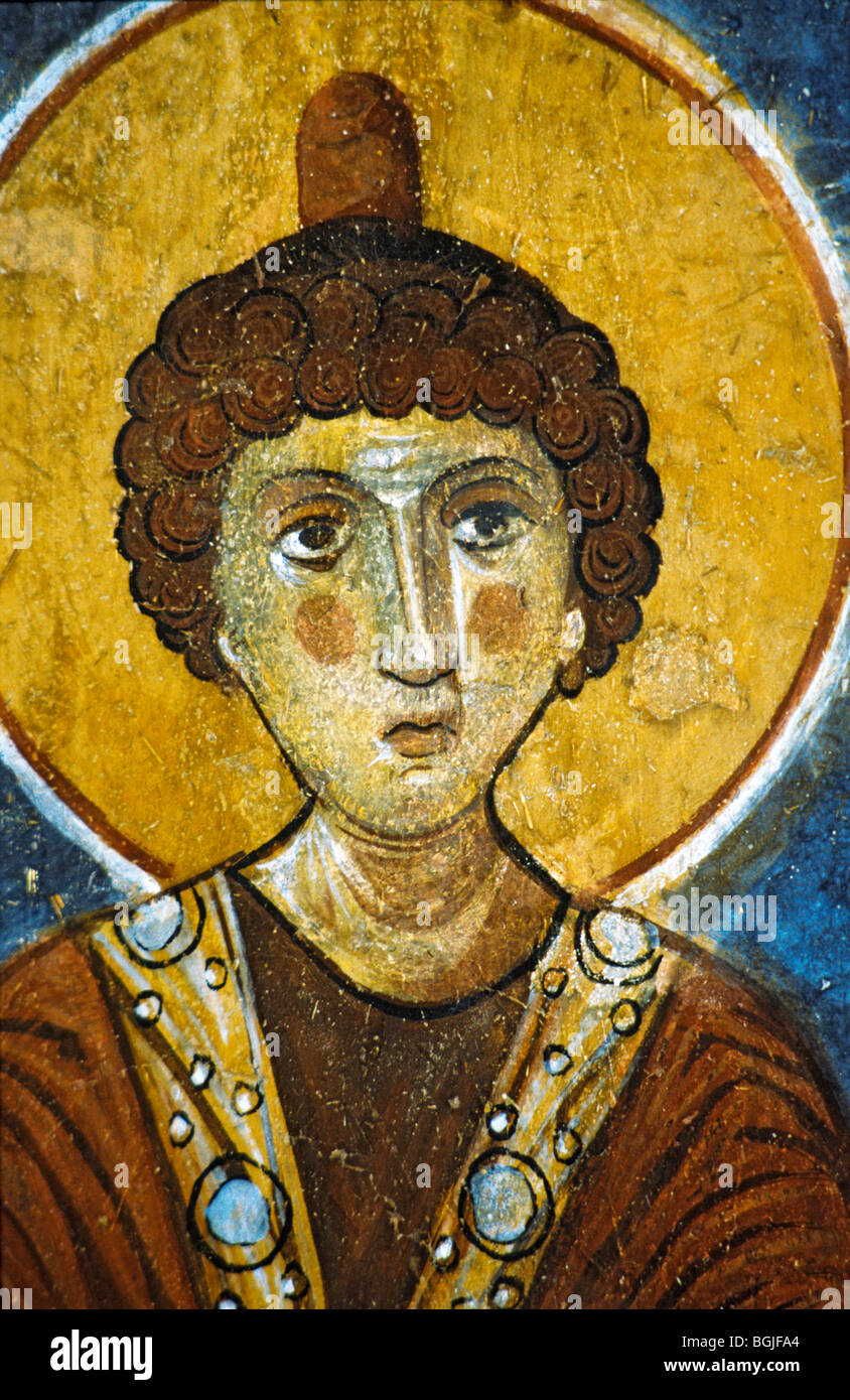 Saint, Byzantine frescoes (11th century), UNESCO heritage object ...