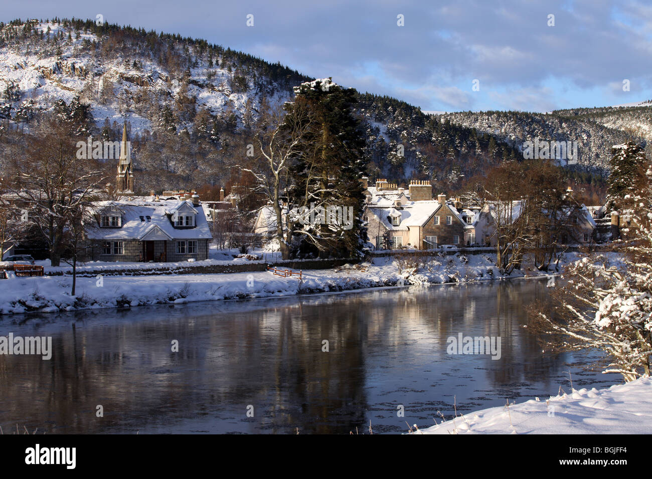 The Royal Deeside village of Ballater, Aberdeenshire, Scotland, UK ...