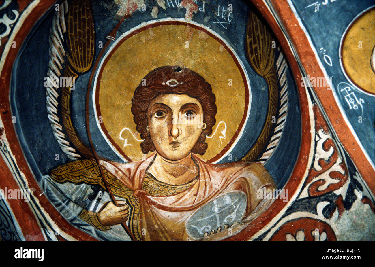 Angel, Byzantine frescoes (11th century), UNESCO heritage object ...