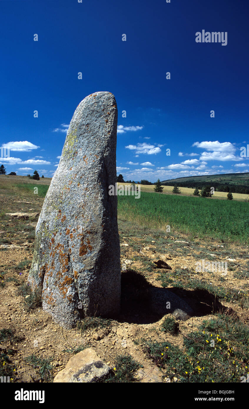 Menhir or Standing Stone, late neolithic - chalcolithic 2500-1800BC ...