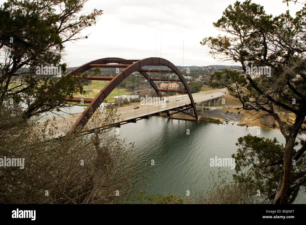 The Pennybacker Bridge on Loop 360 Stock Photo - Alamy