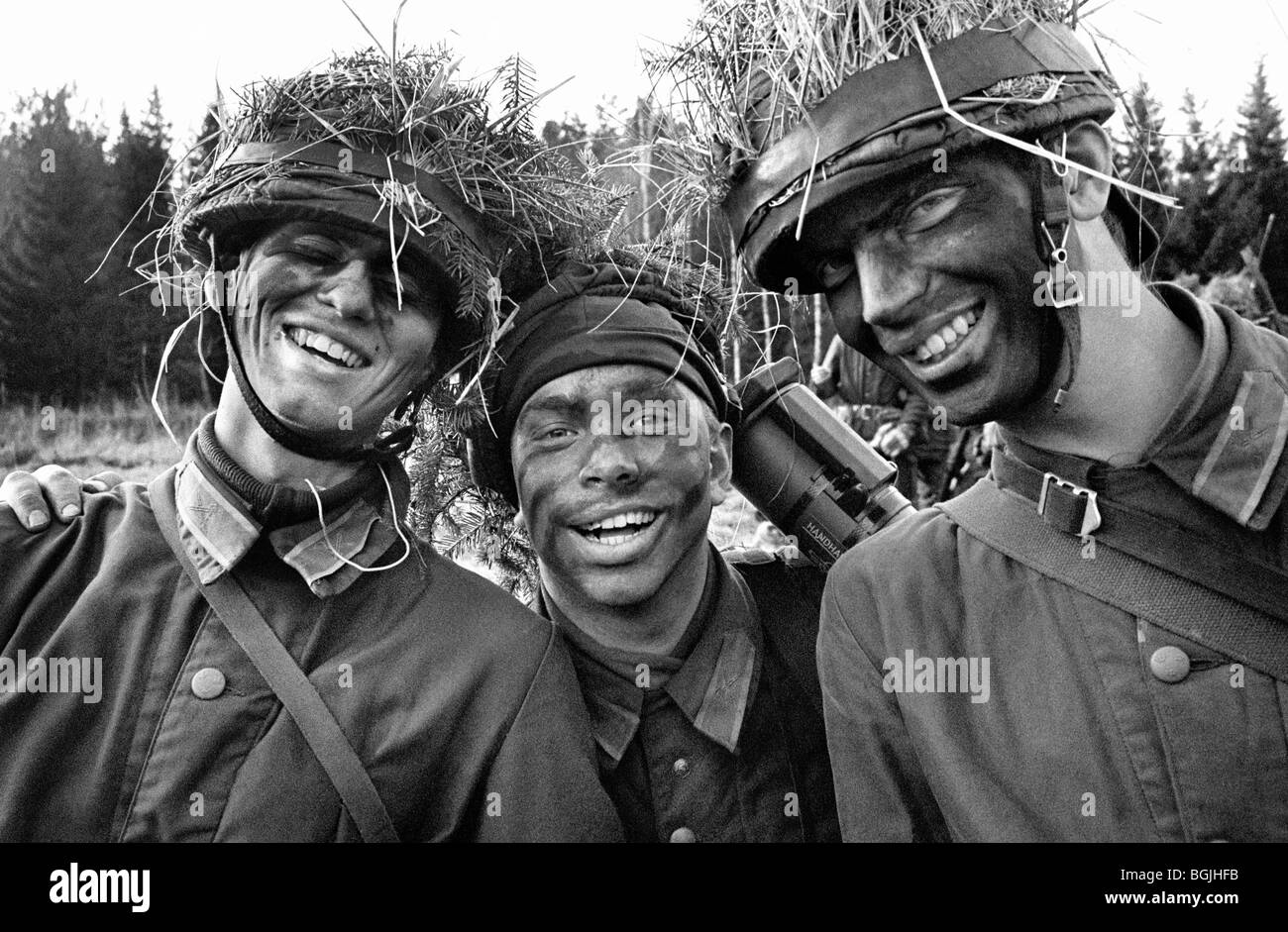 Swedish conscript soldiers during maneuvers 1988. K3 Ranger Battalion ...