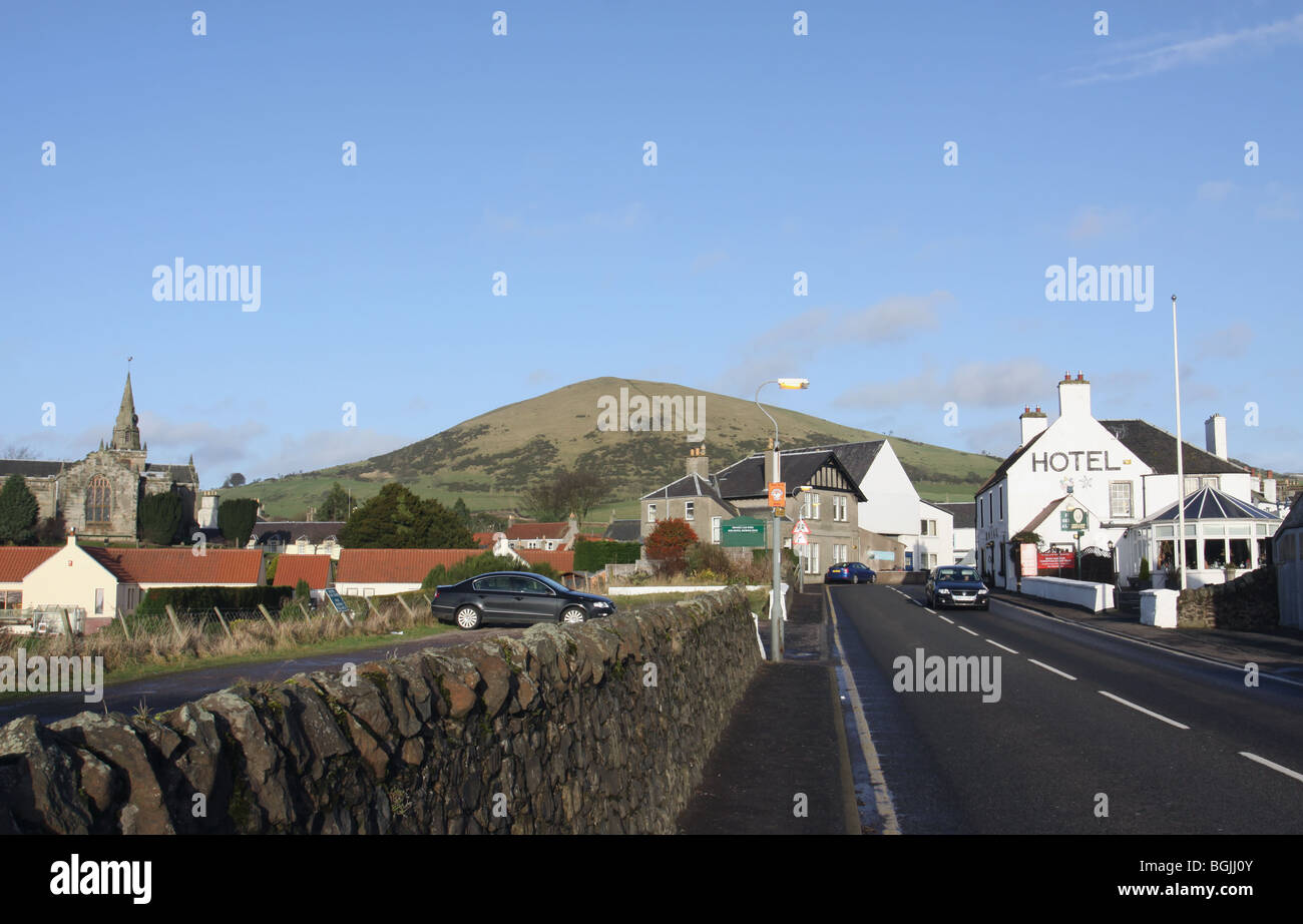 Largo Law and village of Upper Largo Fife Scotland December 2009 Stock ...