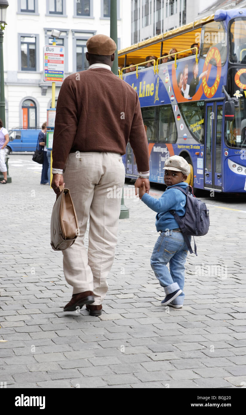 african american man and child Stock Photo - Alamy