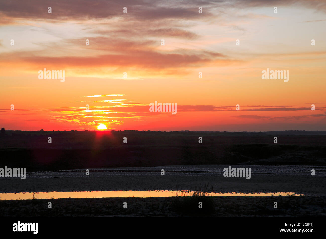 Norfolk salt marshes sunset hi-res stock photography and images - Alamy