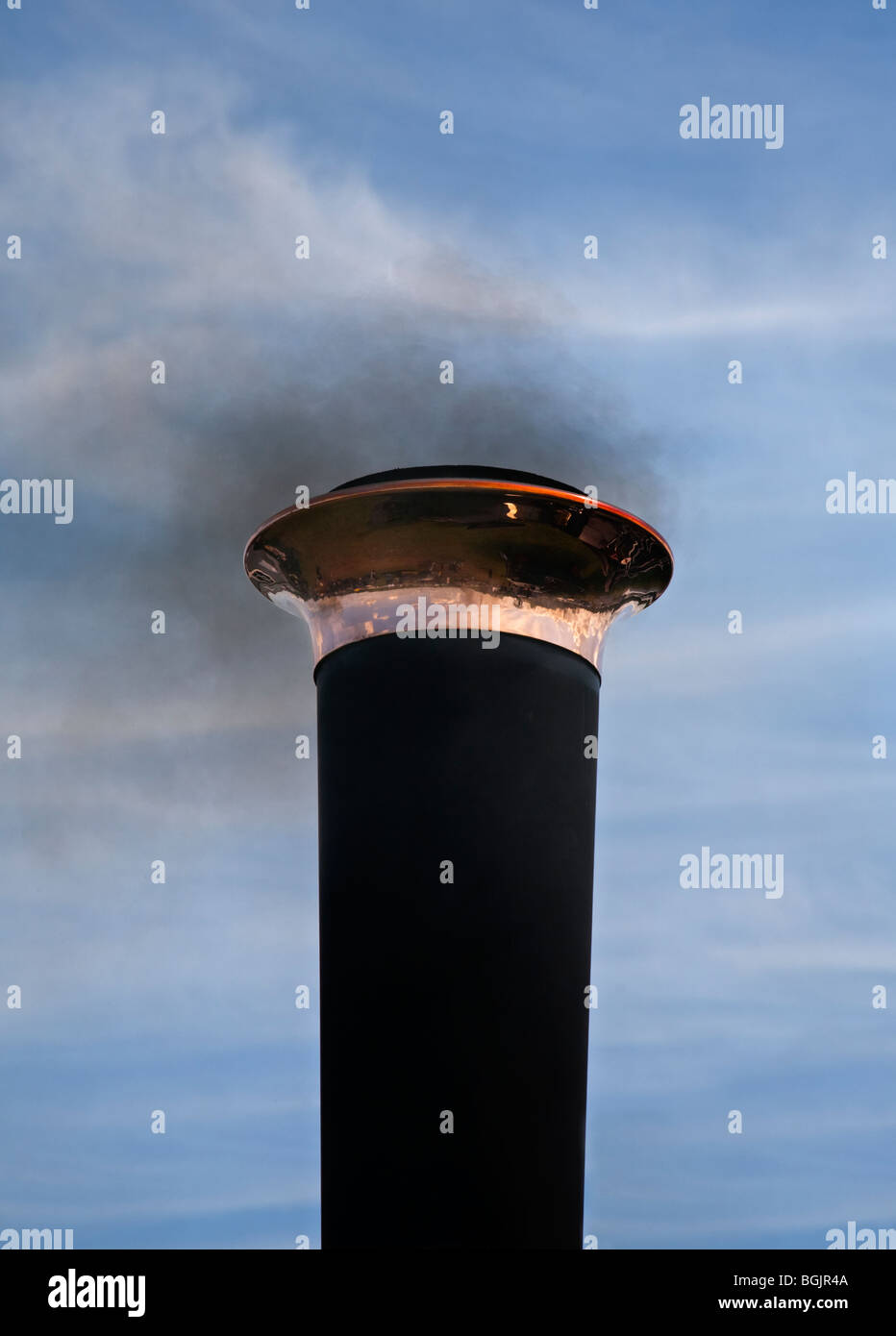 Steam Chimney from Steam Engine Stock Photo - Alamy