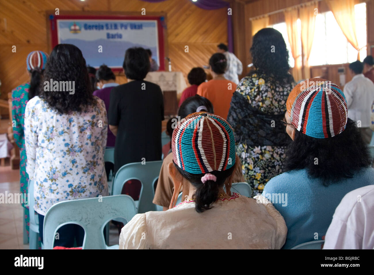 People during the Sunday mass service at the main protestant church in ...