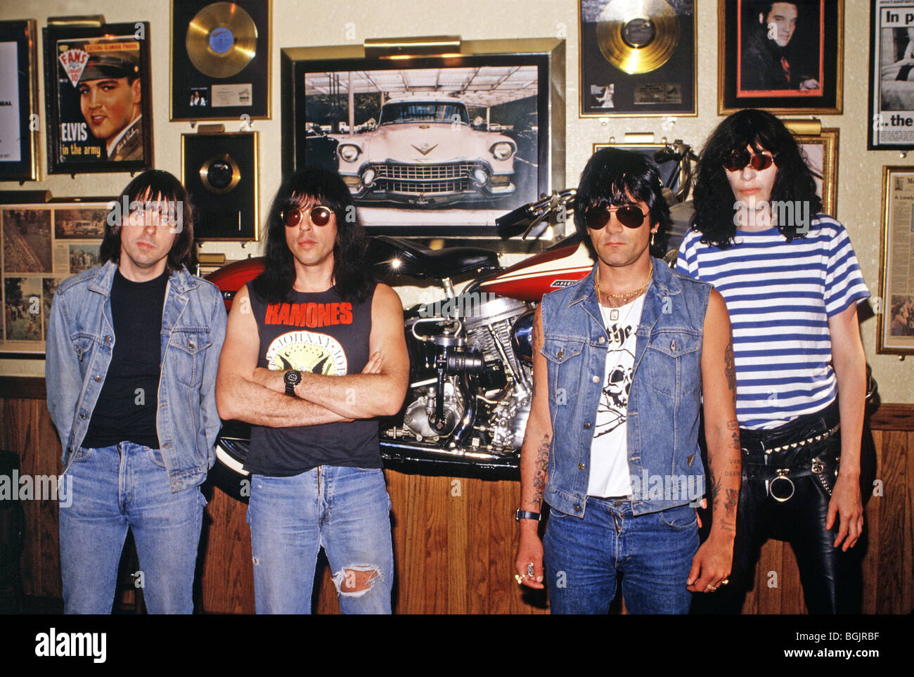 RAMONES - US rock group in 1988 with Johnny Ramone at left Stock Photo ...