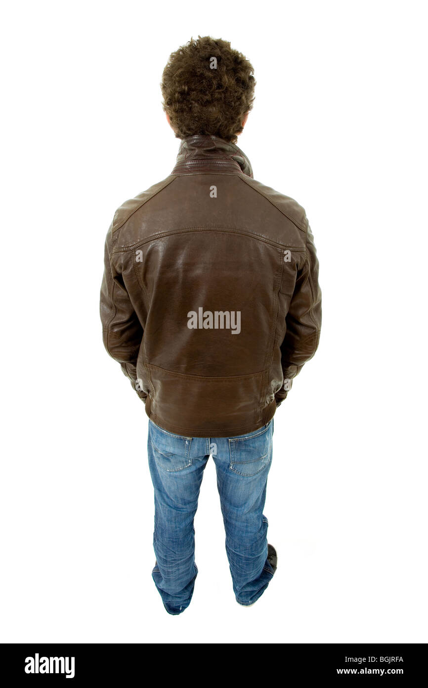young casual man full body in a white background Stock Photo - Alamy