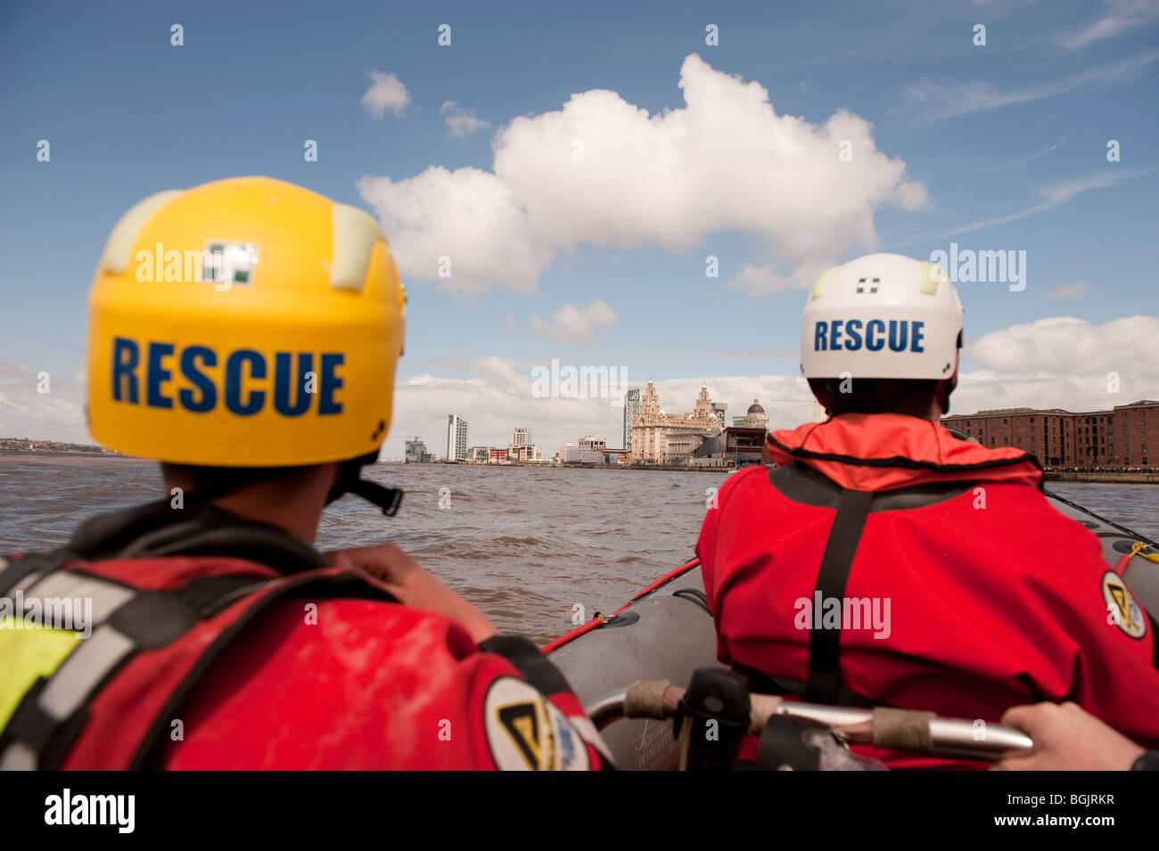 Fire & Rescue boat on River Mersey Liverpool Stock Photo - Alamy
