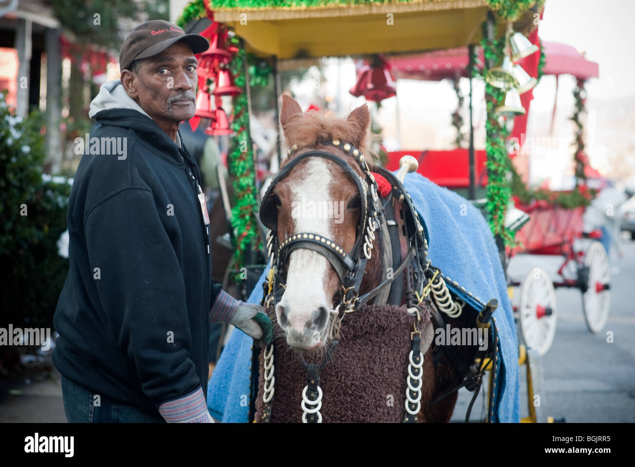 Baltimore Arabber Howard Smith with cart and pony Stock Photo - Alamy