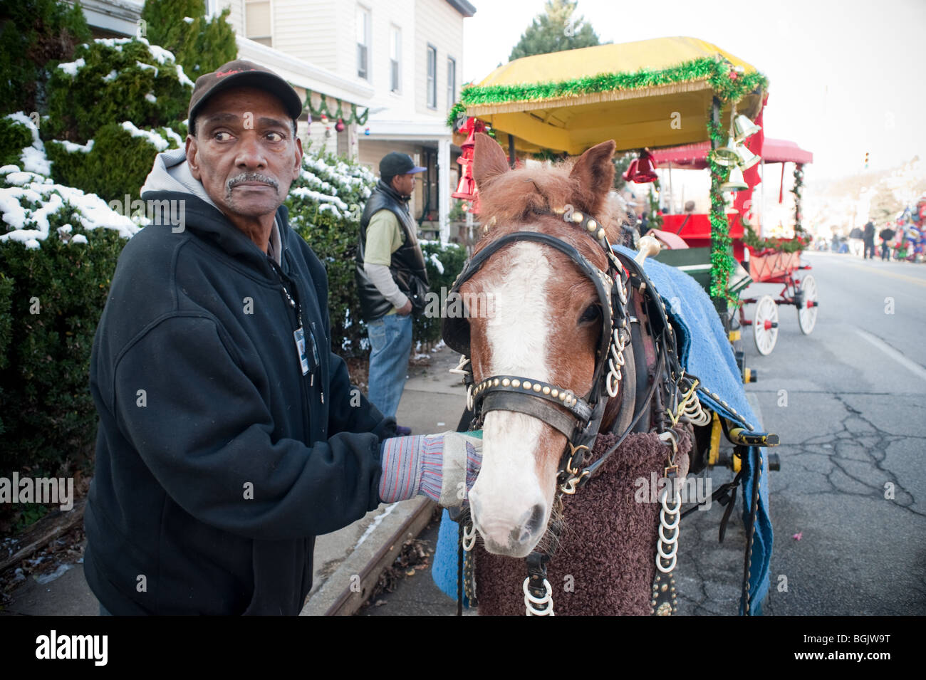 Baltimore Arabber Howard Smith with cart and pony Stock Photo - Alamy