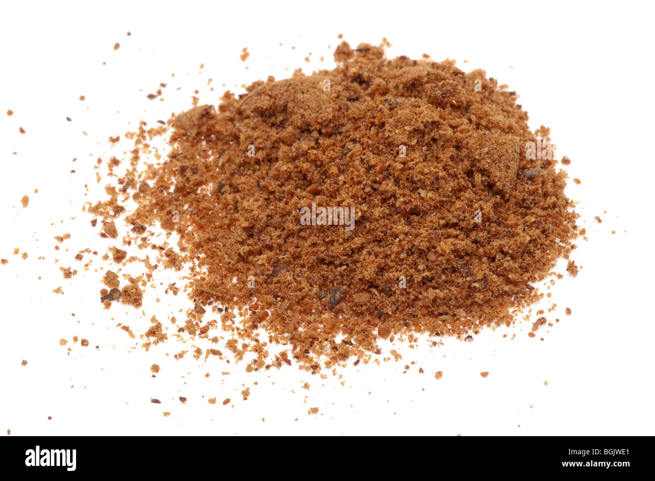 Heap of ground nutmeg powder Stock Photo - Alamy