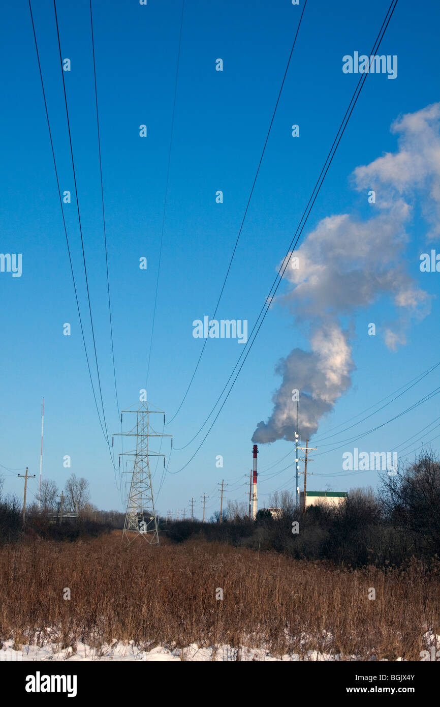 Power Lines & Biomass Power Station Genesee Power Station Flint ...