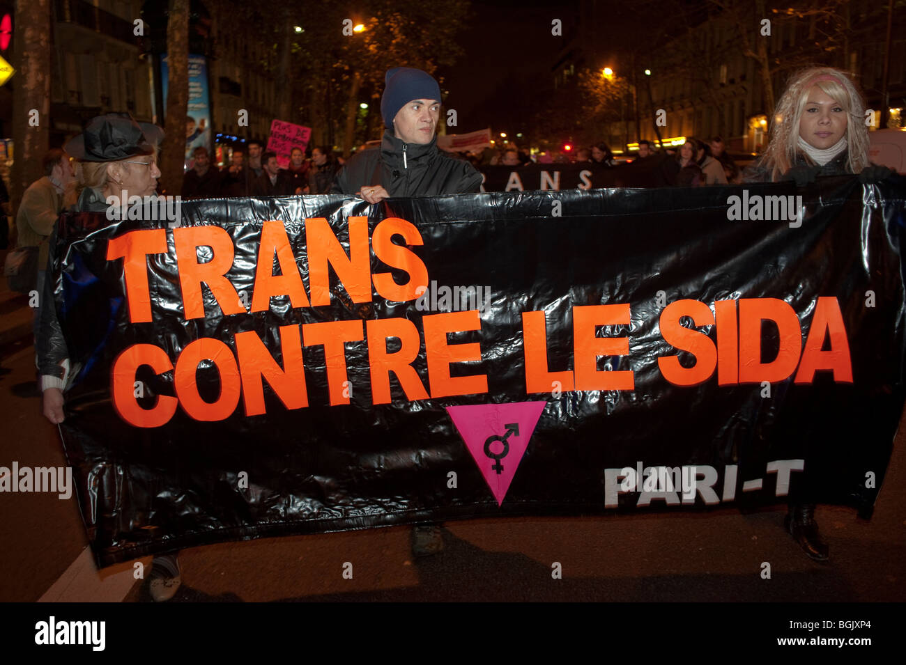 Paris, France, AIDS Transgenres Activists of Pari-T and other LGBT ...