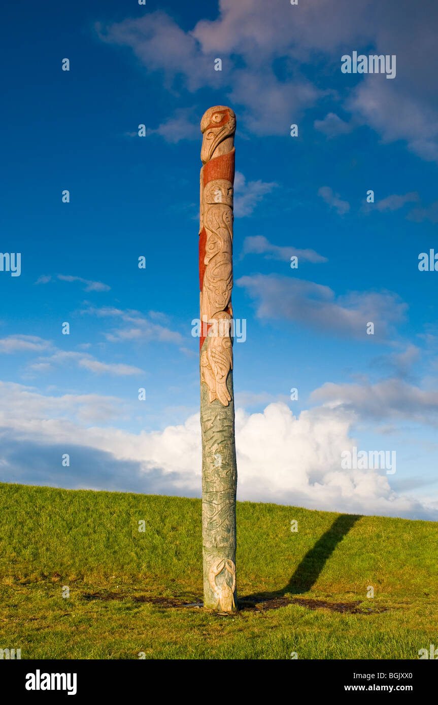Native Canadian Squamish Indian and Orcadian Totem Pole Holm Orkney ...