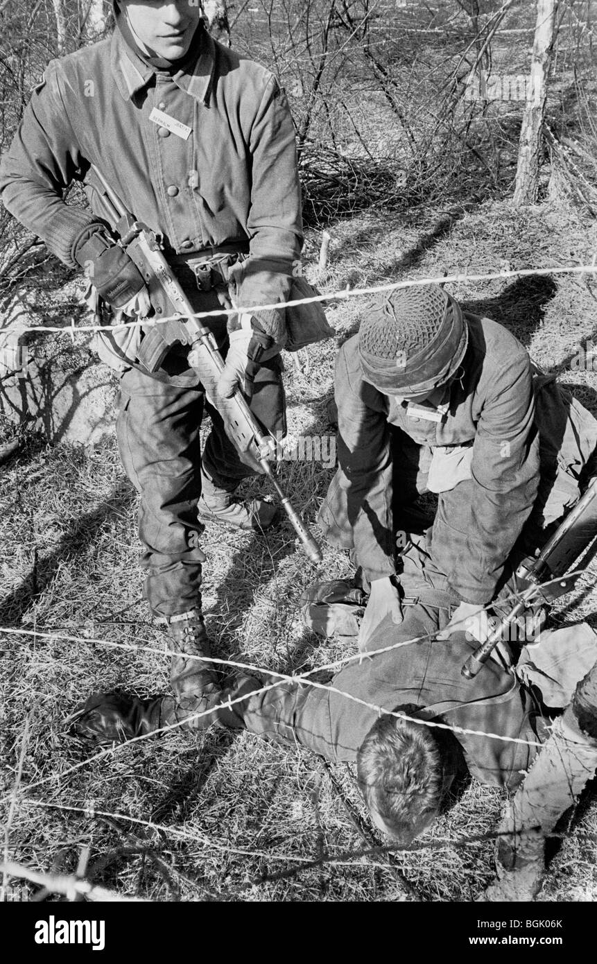 Swedish conscript soldiers during maneuvers 1988. K3 Ranger Battalion ...