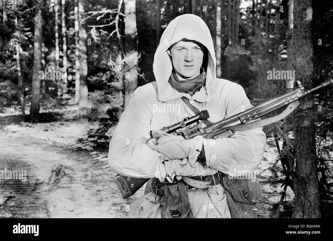 Swedish conscript soldier during winter maneuvers 1988. K3 Ranger ...