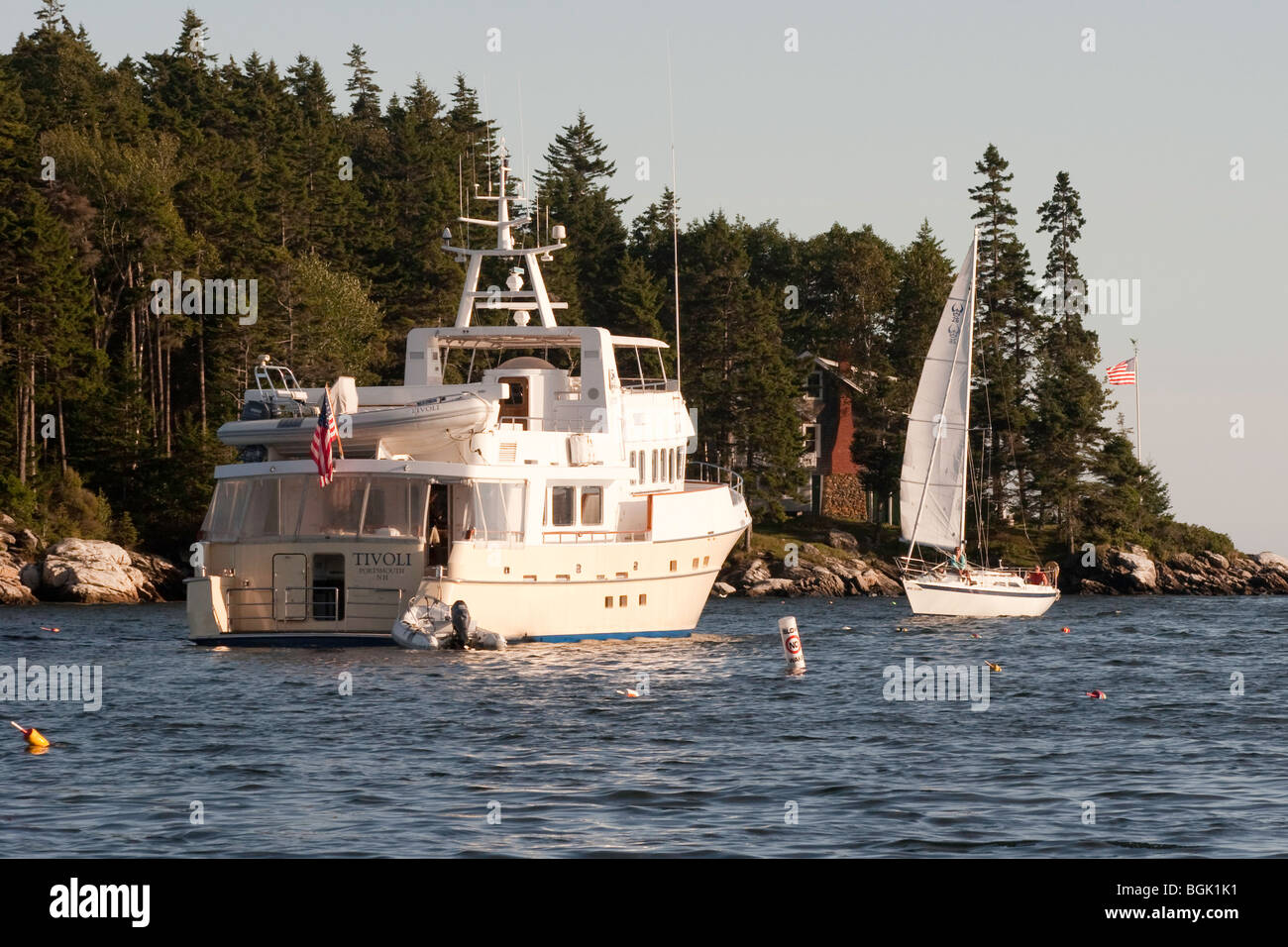 The Outer Anchorage in Christmas Cove - Damariscotta River, Maine Stock ...