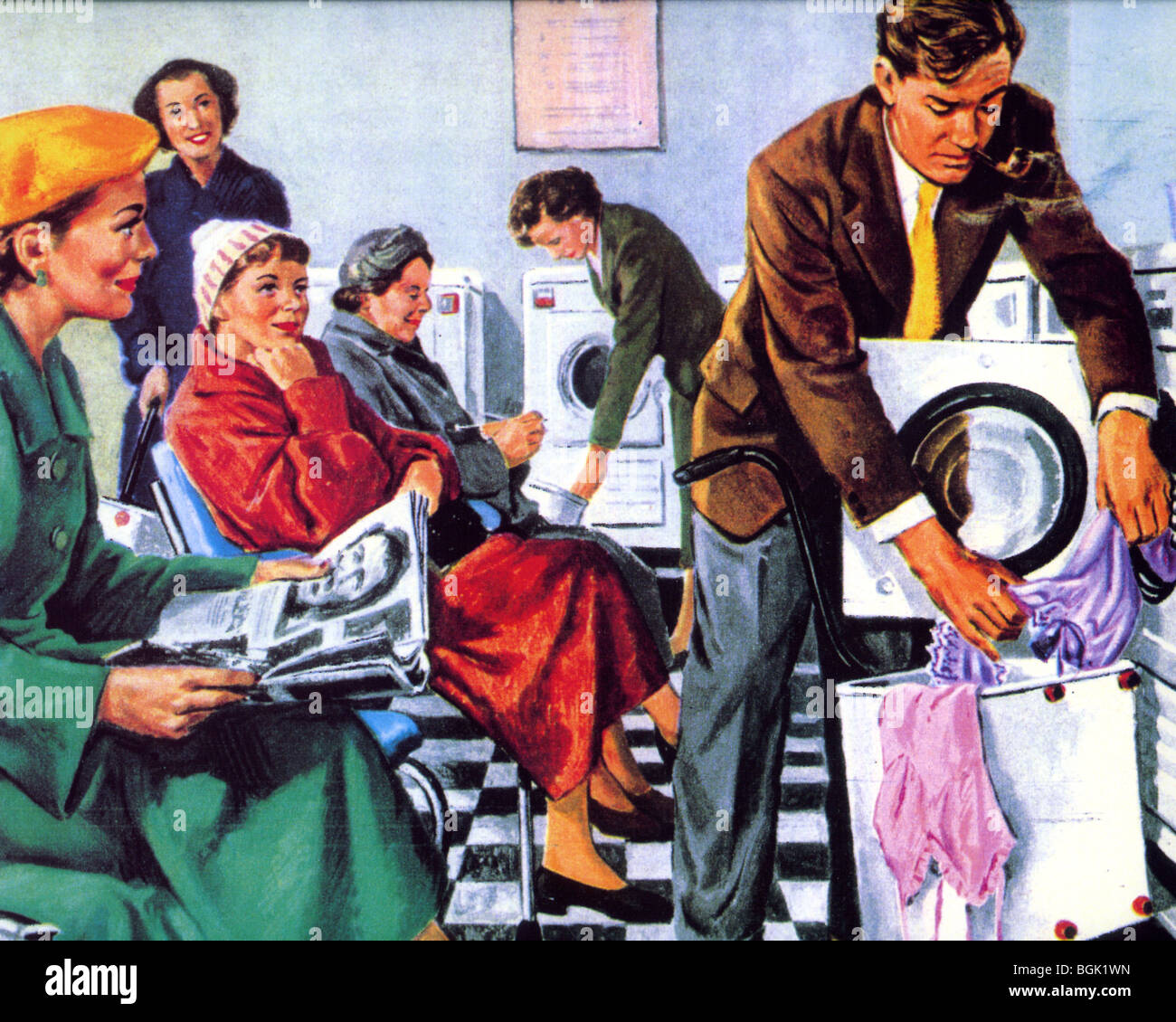 Washing machine and 1950s hi-res stock photography and images - Alamy