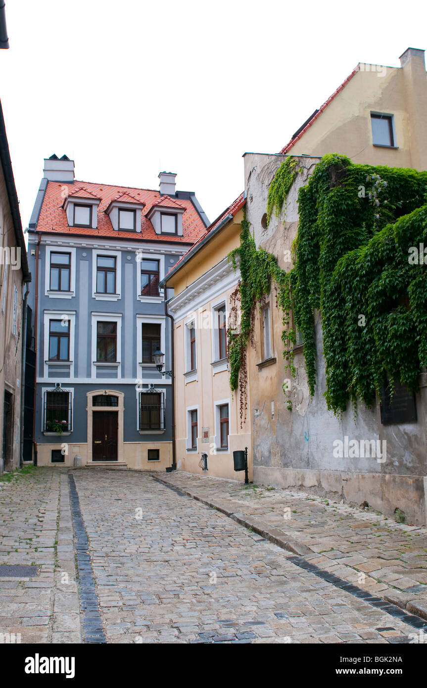 Small old street in Bratislava, Slovakia Stock Photo - Alamy