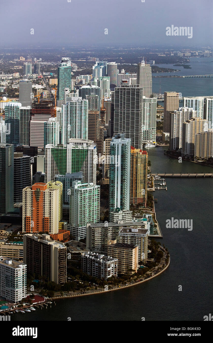 Elevated view of miami skyline hi-res stock photography and images - Alamy