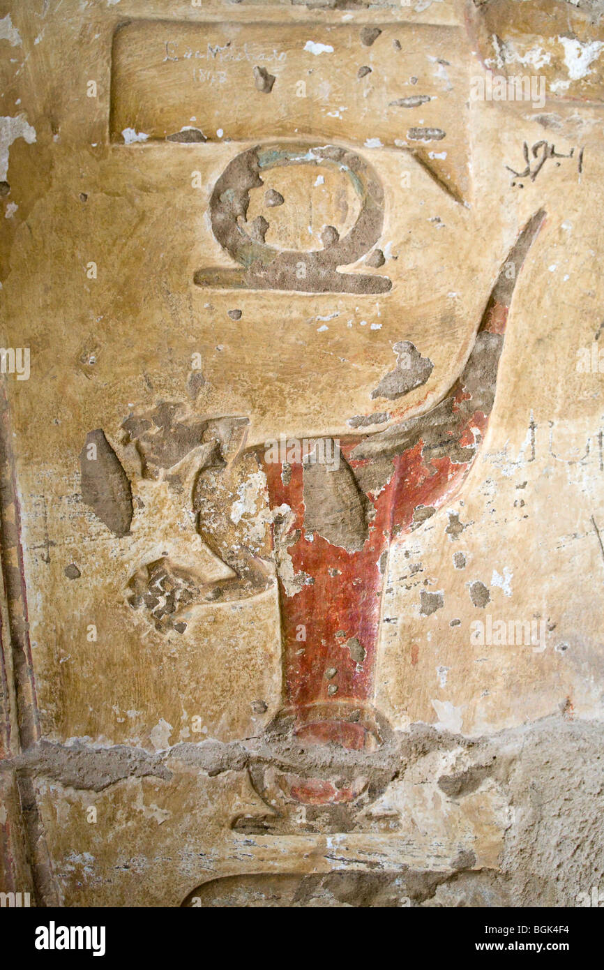 Scorpion symbol in the small single chamber temple built by Tuthmose IV ...