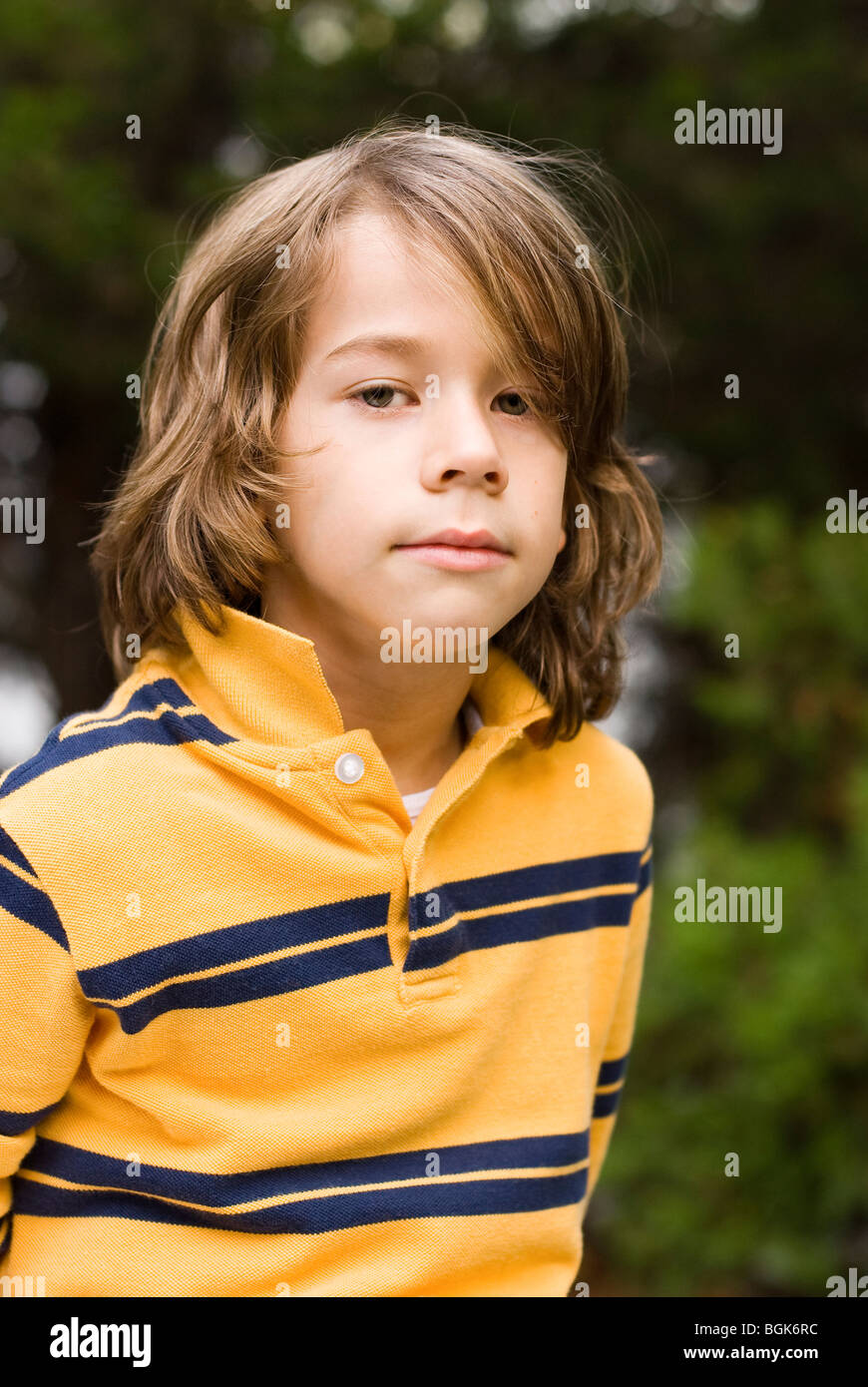 portrait of serious boy Stock Photo - Alamy