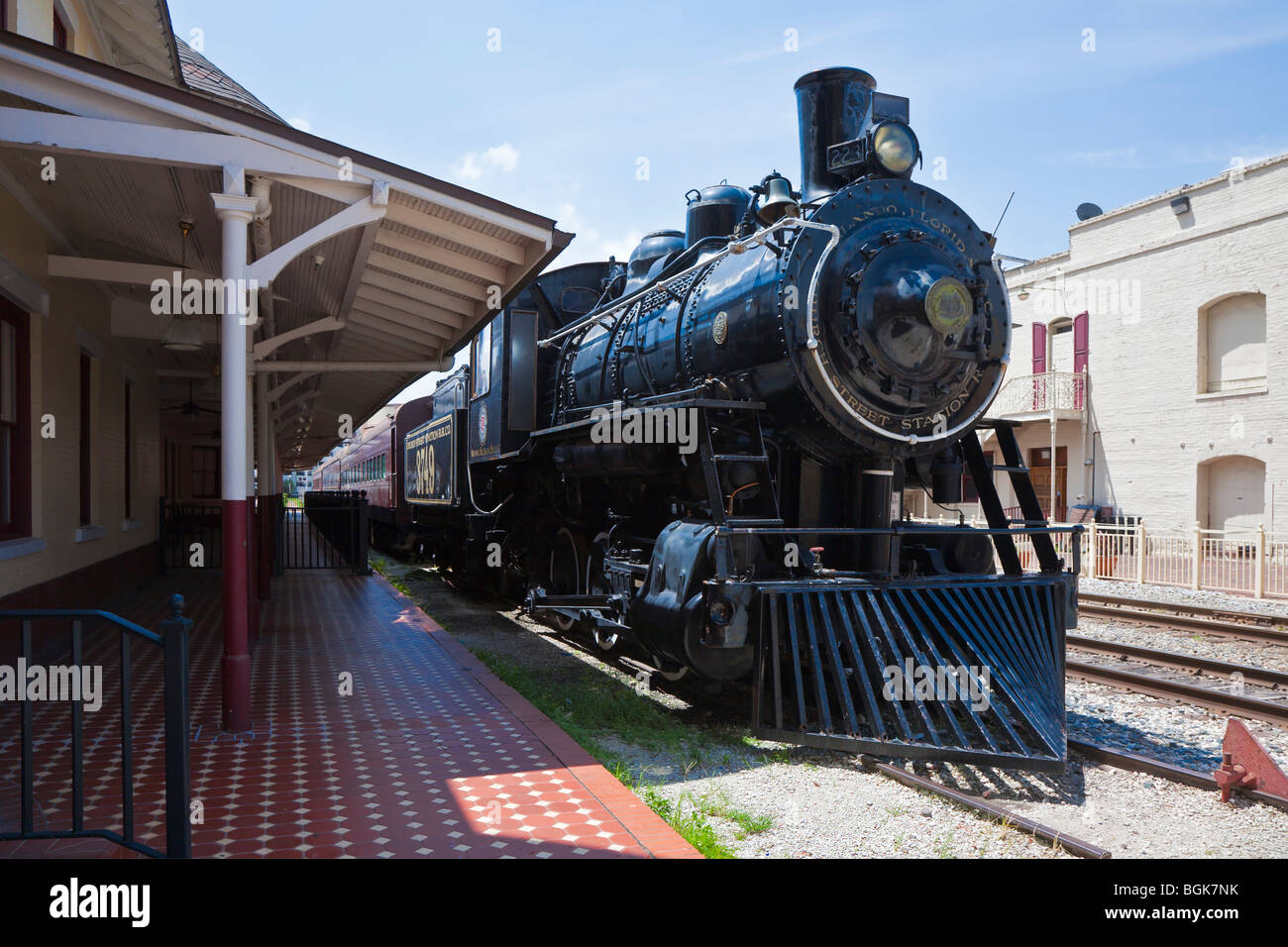 Steam engine sits at the Church Street Station entertainment complex in ...