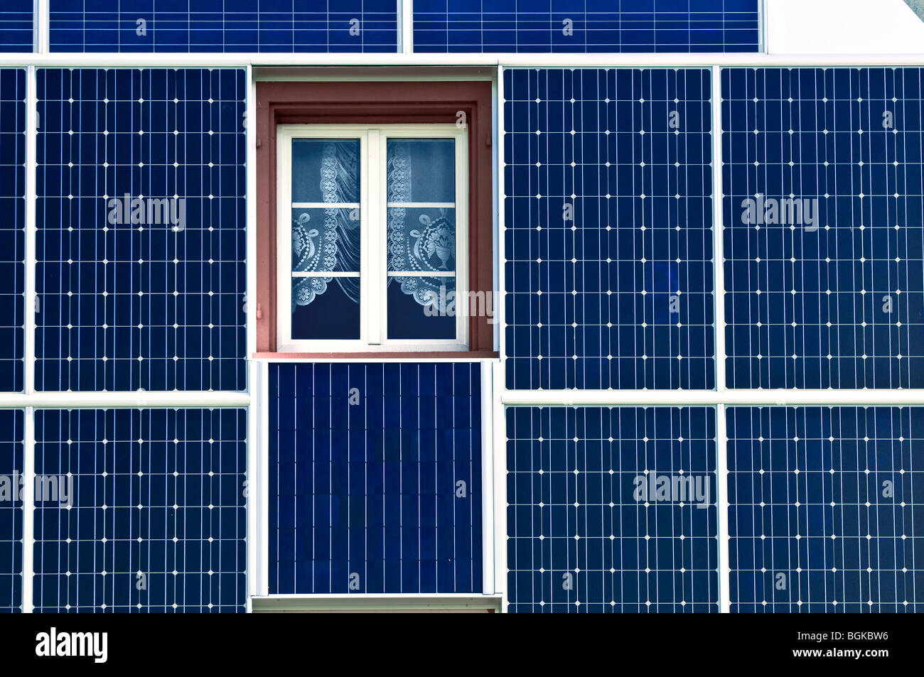 Solar Panels On Building Facade
