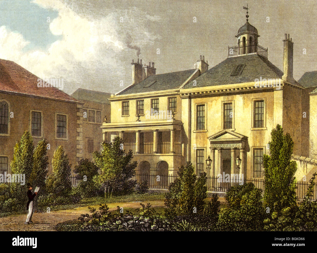 EDINBURGH - the Old Surgeons' Hall in an 1829 engraving Stock Photo - Alamy