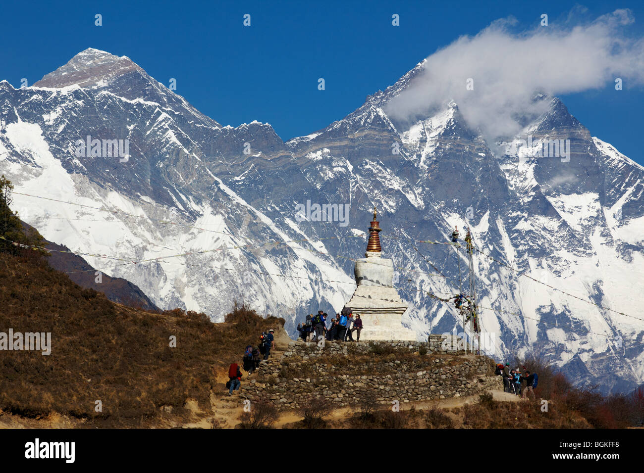 Mount Everest Region Himalayas Nepal Asia Stock Photo, Royalty Free ...