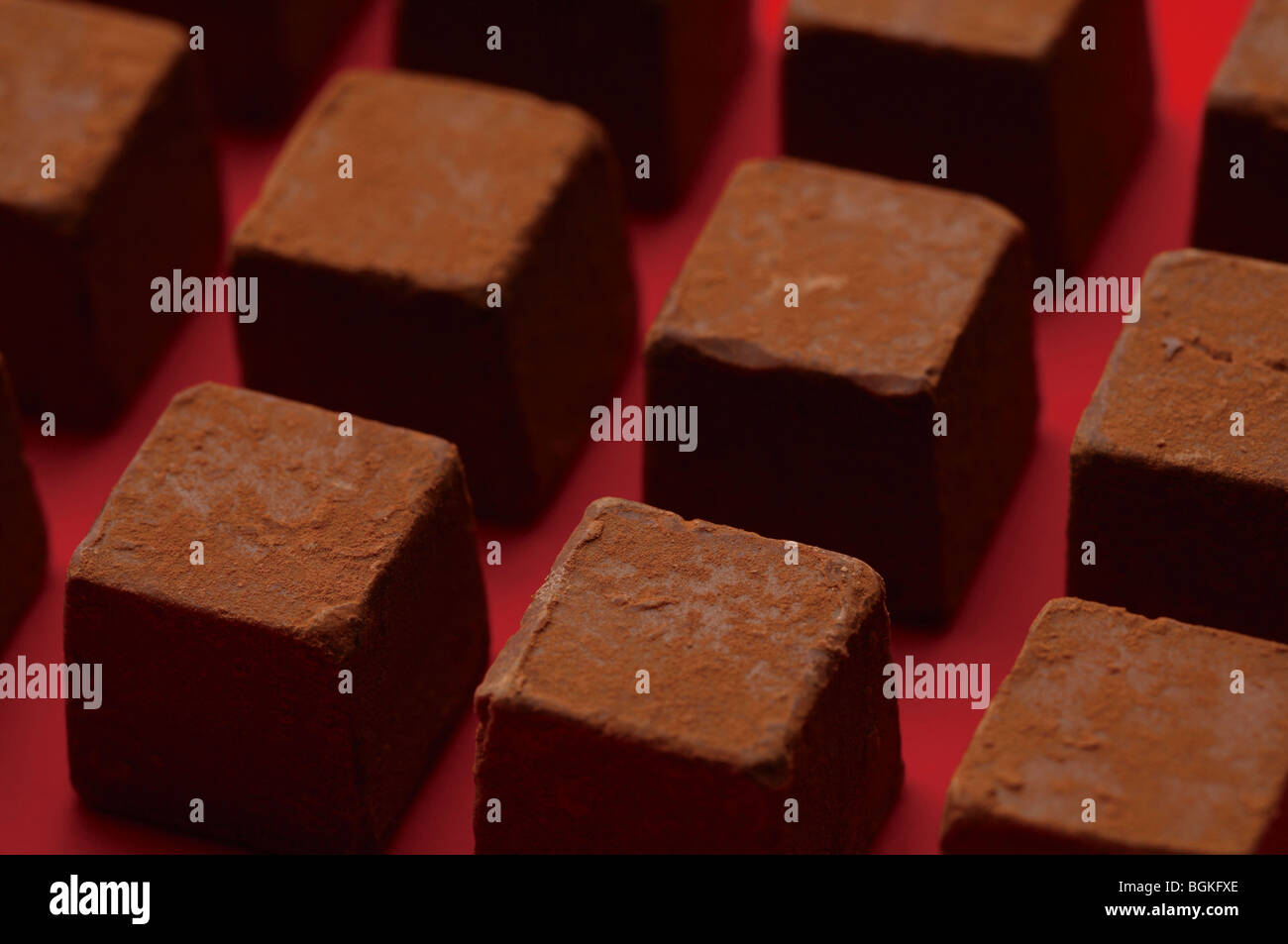 Square chocolate pieces Stock Photo - Alamy