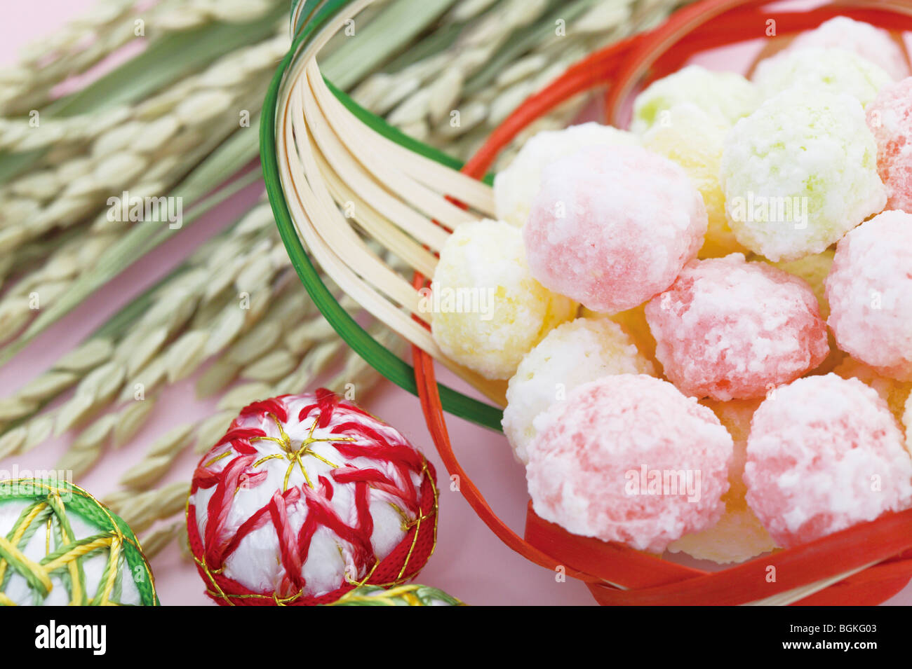 Collection of Japanese sweets Stock Photo - Alamy