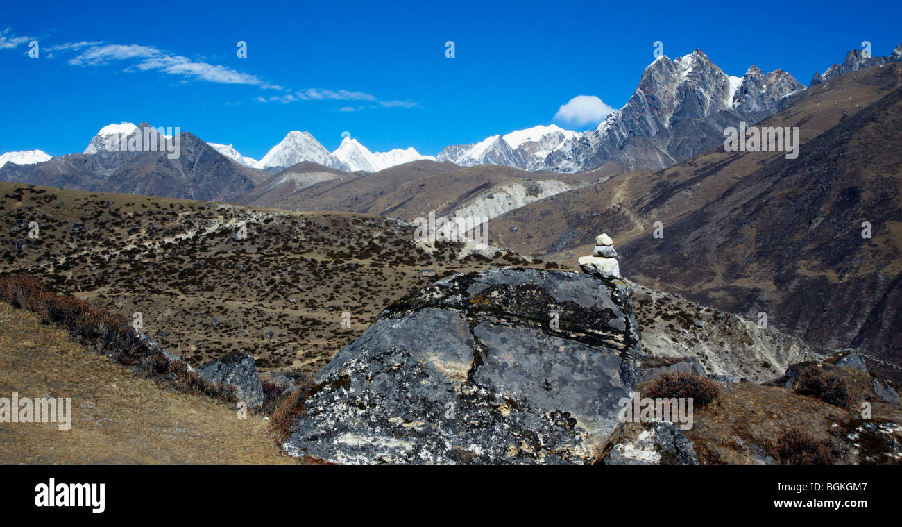 Mountain Landscape Khumbu Region Himalayas Nepal Asia Stock Photo - Alamy