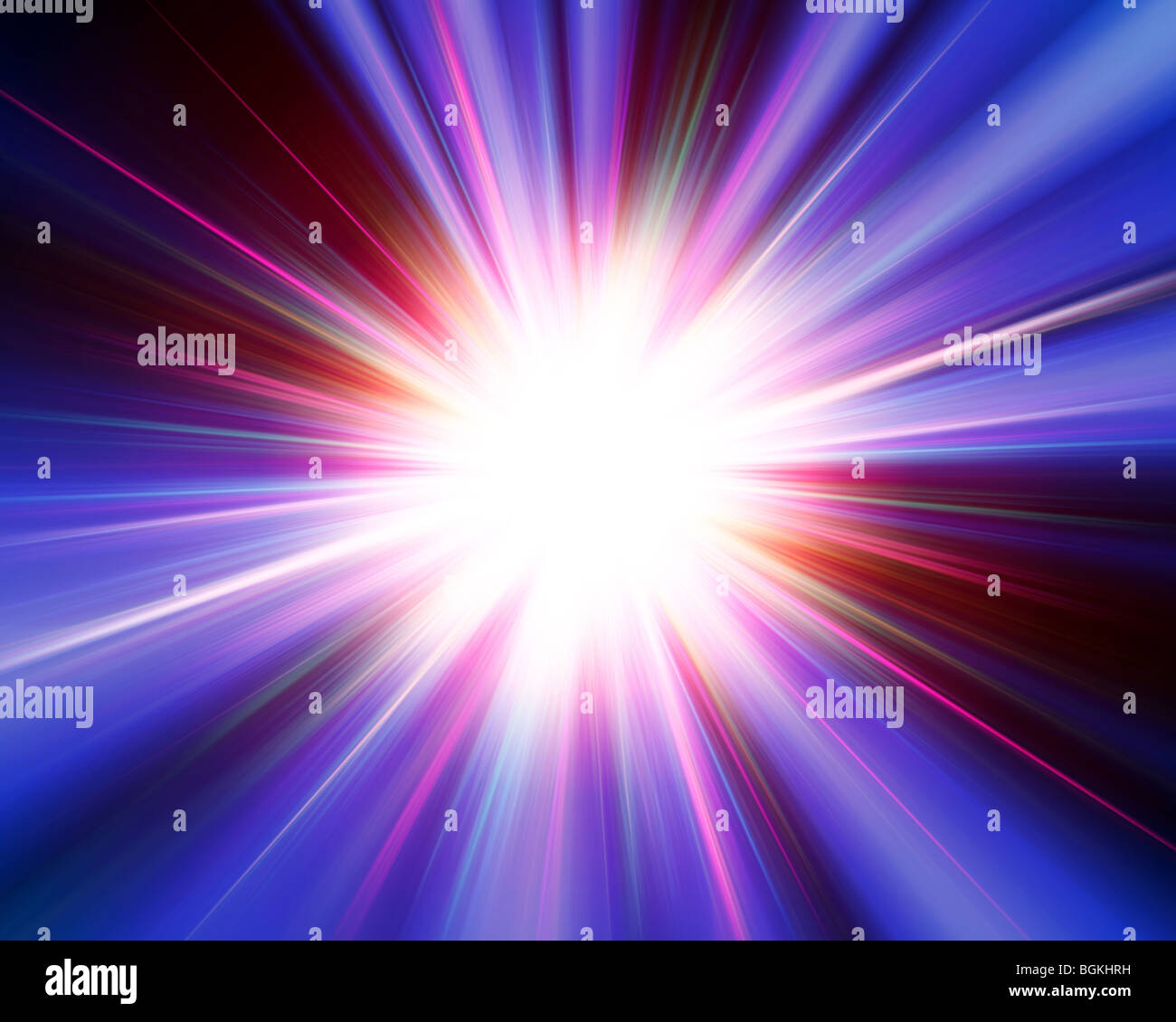 Burst of multicoloured light Stock Photo - Alamy