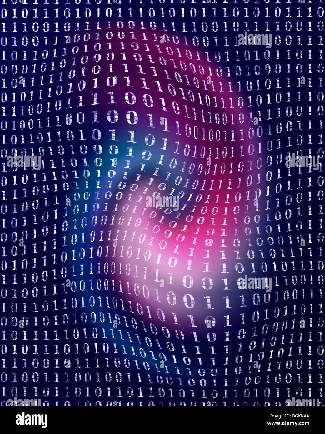 Binary codes and swirl Stock Photo - Alamy