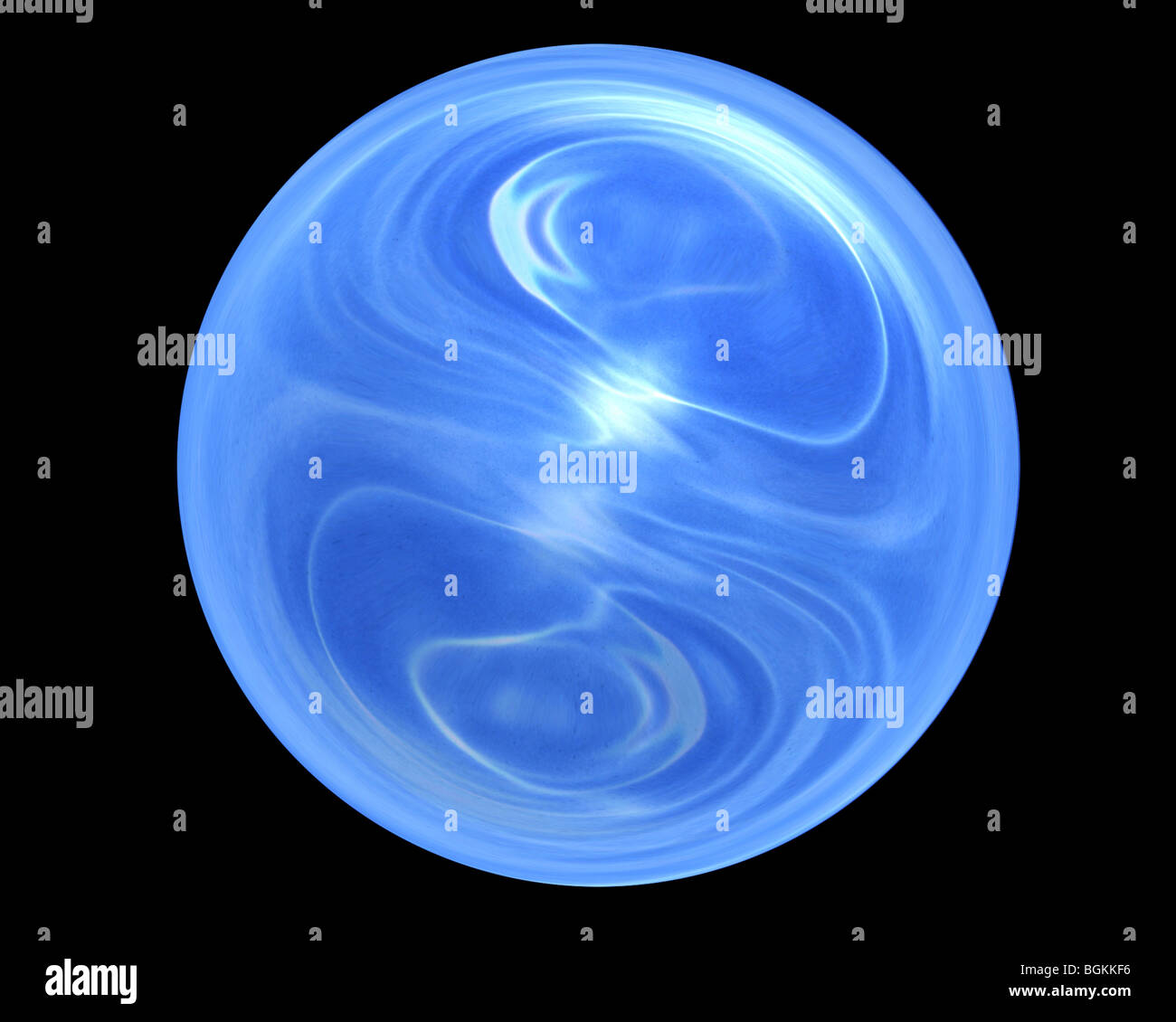 Blue sphere computer graphic black background Stock Photo - Alamy