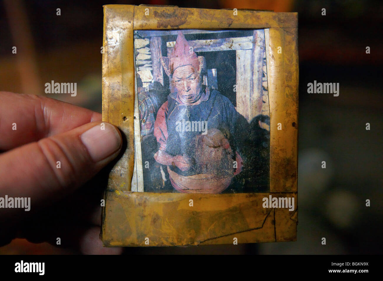 Photograph Showing A Buddhist Larma Holding the hand of a Yeti ...