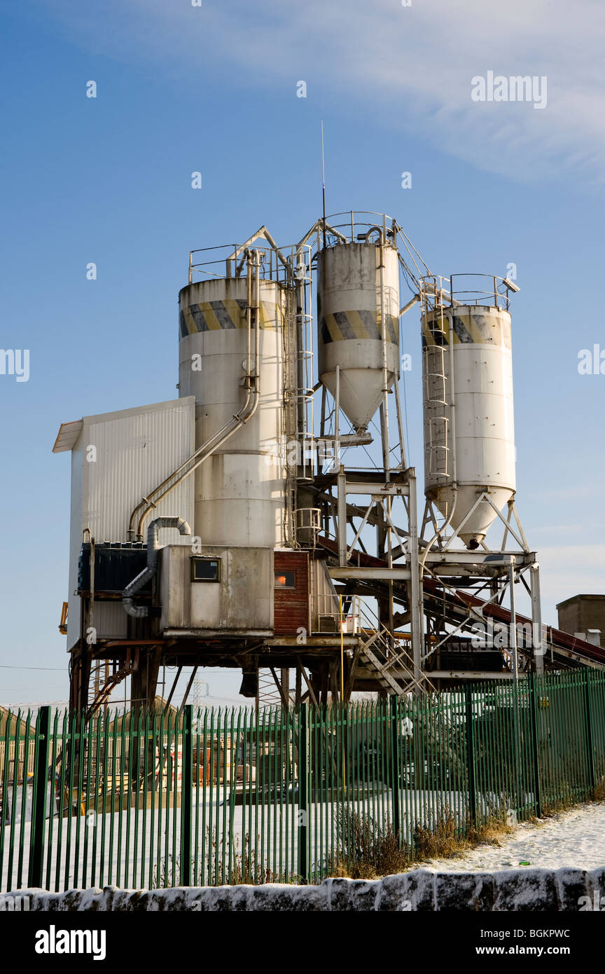 Hoppers for making concrete mix Stock Photo - Alamy