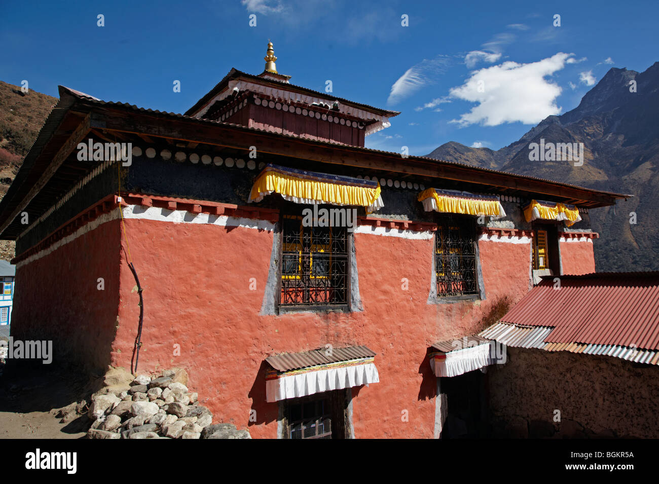 Upper Pangboche Monastery Everest Region Himalayas Nepal Asia Stock ...