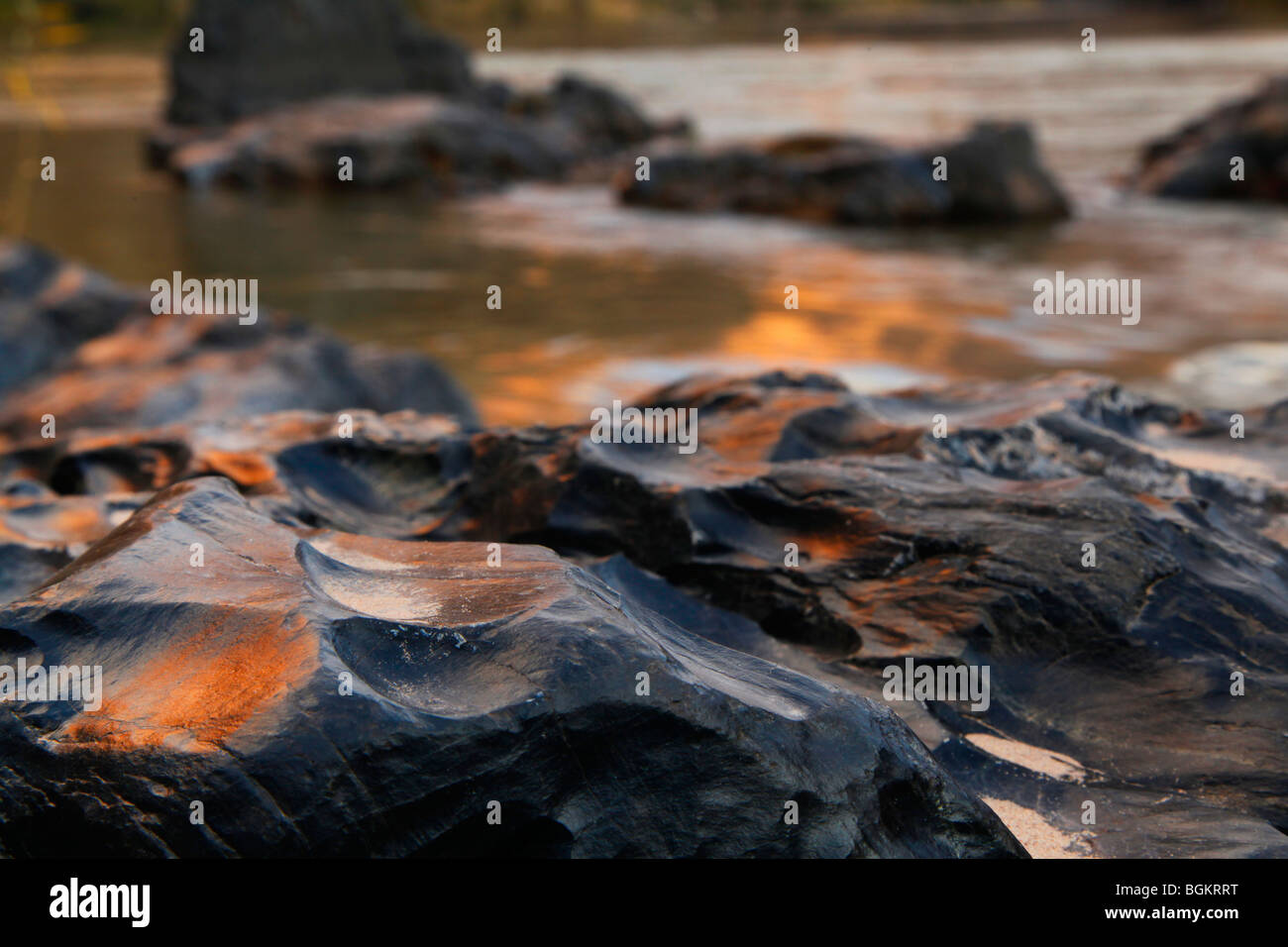 Schist along the Colorado River in the Grand Canyon, Grand Canyon ...