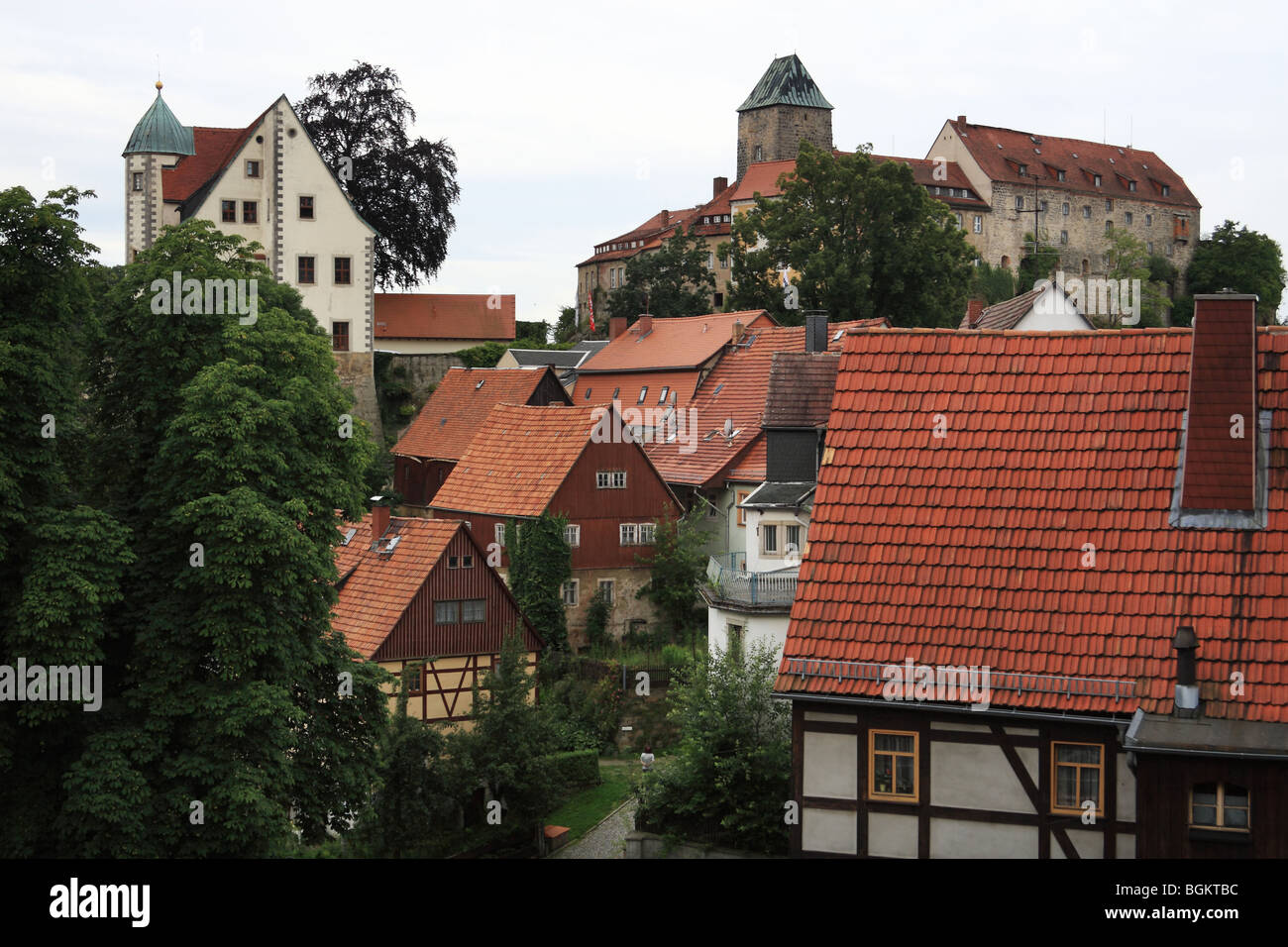 Hohnstein castle and town in Saxon Switzerland National Park, Germany ...