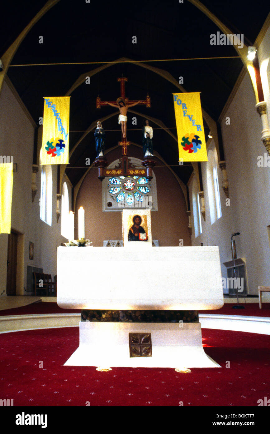 St Joseph's Catholic Church Altar Ready For Service Roehampton Stock ...
