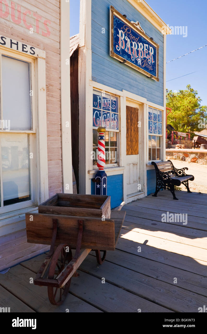 Store and barber shop at the ghost town of Randsburg, California Stock ...