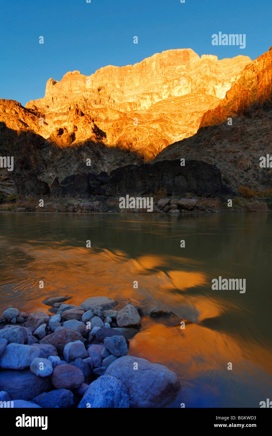 Former site of Lava Cliffs rapid, Colorado River, Lower Grand Canyon ...